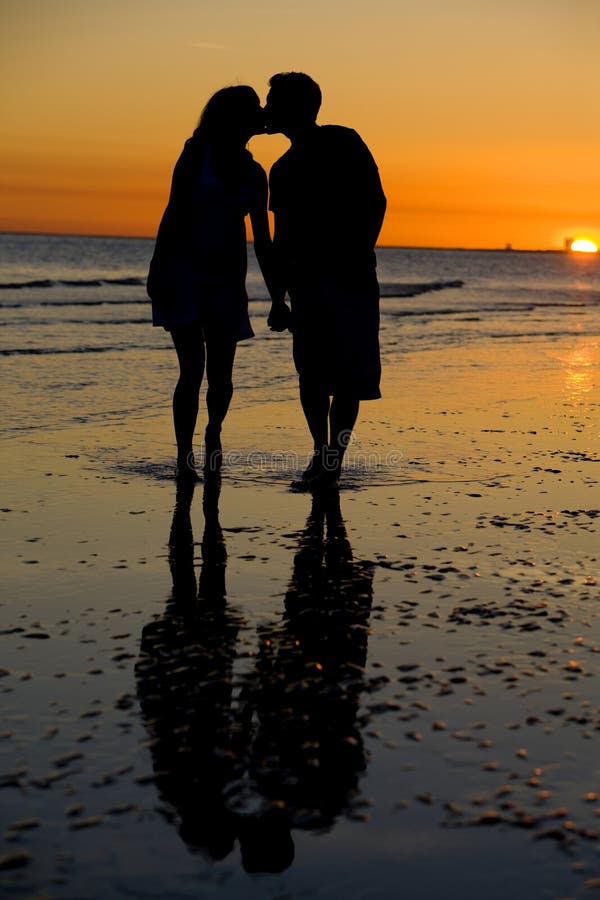 Sunset Kiss stock photo. Image of married, adults, happy - 9454102
