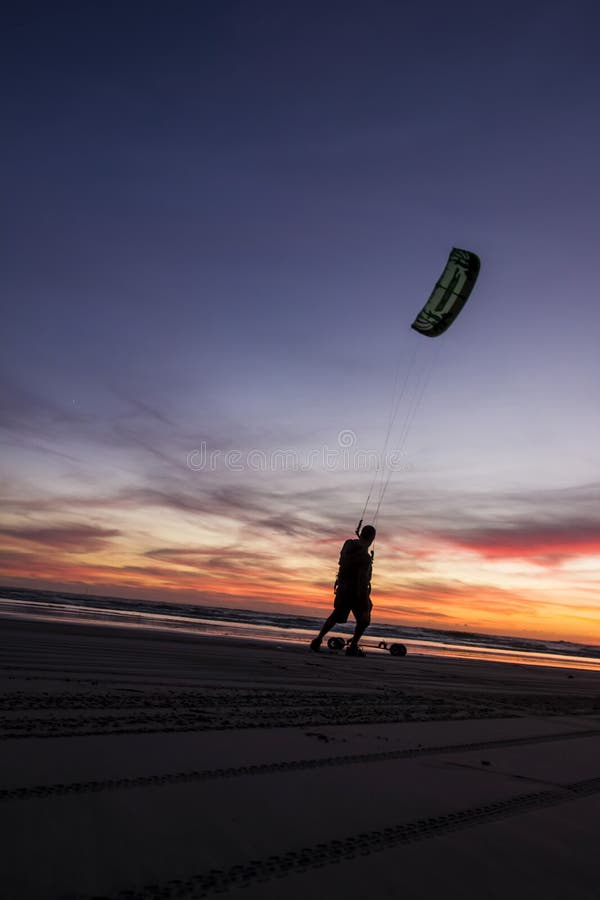 Sunset with a kite editorial image. Image of kite, orange - 46217525