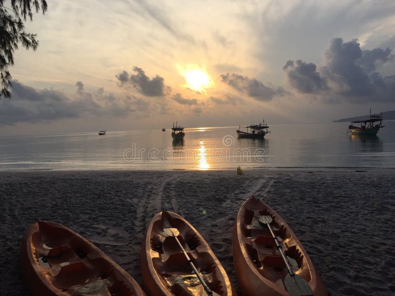 Sunset at Koh RONG stock photo. Image of province, cambodia - 72249008