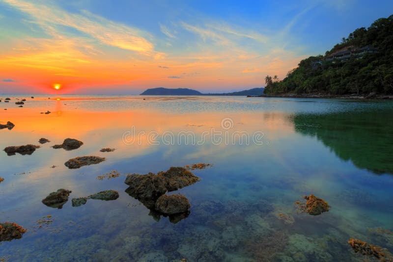 Sunset in Koh Samui stock image. Image of wonderful - 129015763