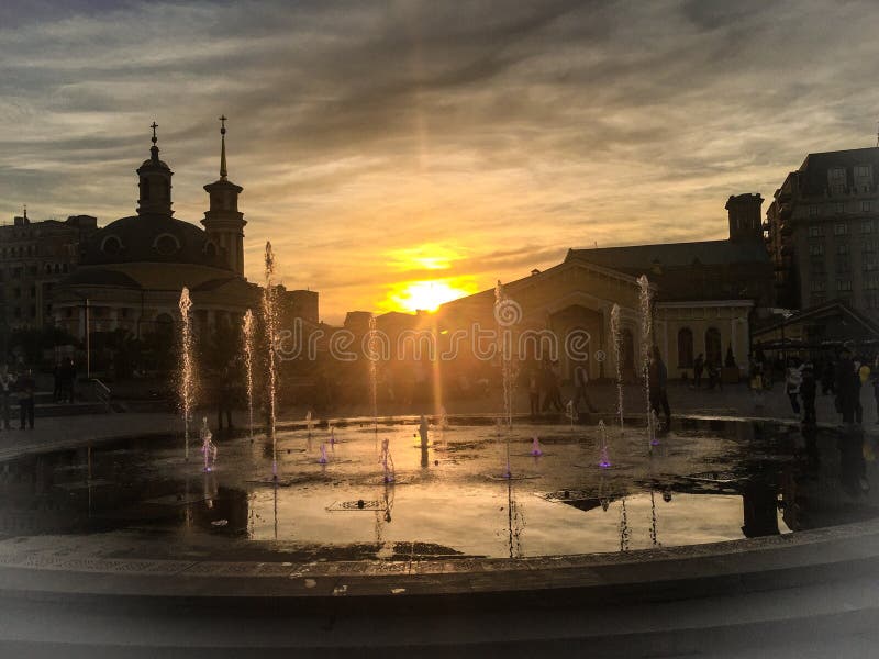 Sunset editorial image. Image of ukraine, kyiv, city - 93898050