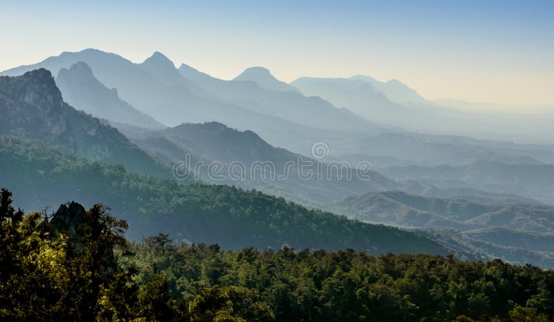 Sunset on the Kyrenia Mountains,northern Cyprus 2 Stock Image - Image ...