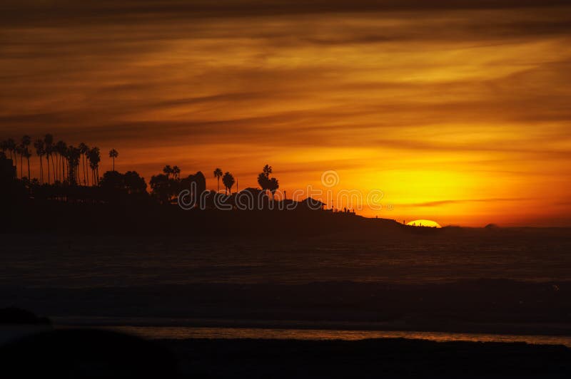 Sunset, La Jolla California Stock Photo - Image of orange, california ...