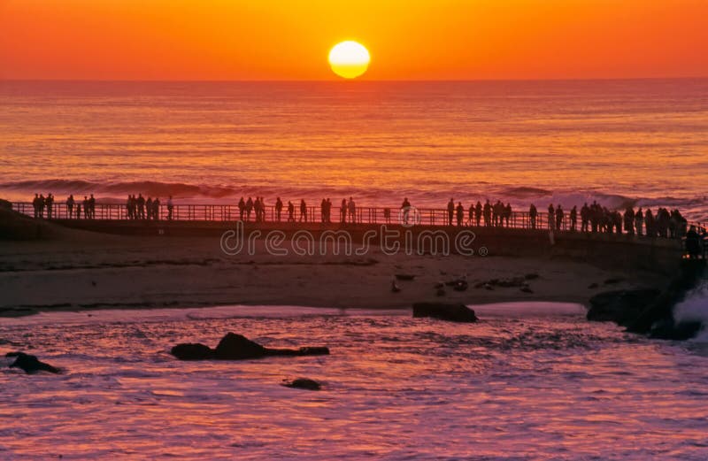 Sunset in La Jolla, California Stock Photo - Image of dusk, jolla: 73793584