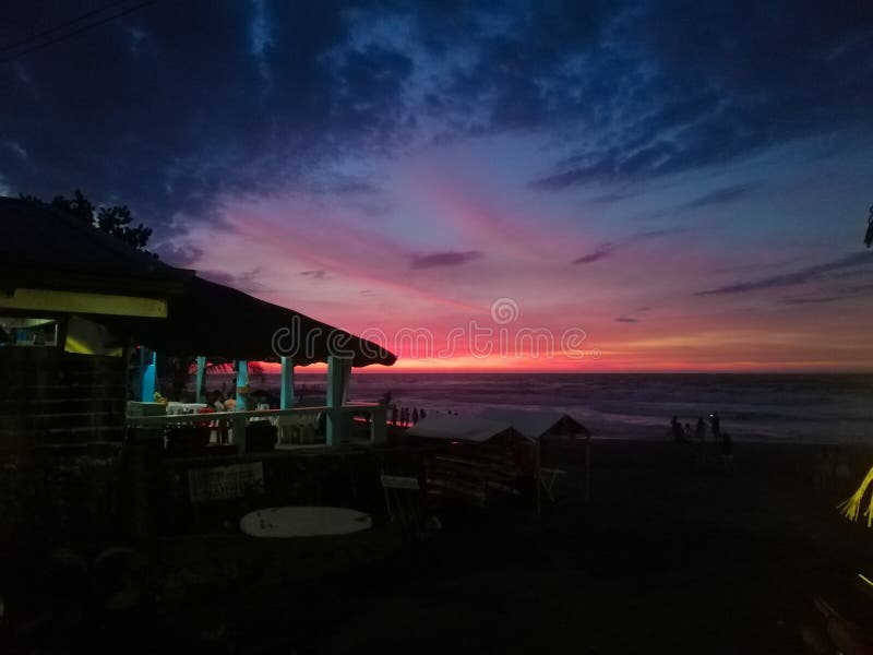 Sunset in La Union stock photo. Image of morning, llfat - 241868408
