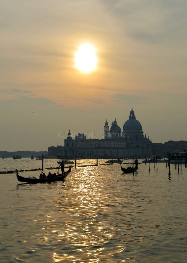 Sunset in the Lagoon of Venice Stock Image - Image of river, garda ...