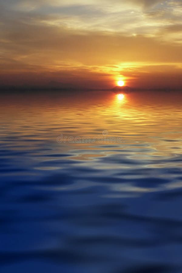 Abstract Ocean and Sunset Back Stock Photo - Image of landscape ...