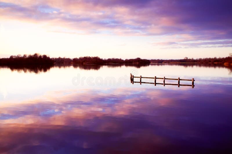 Sunset on lake stock image. Image of outside, sunset - 23044931
