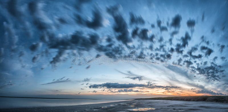 Sunset on the Lake. Manych. Russia Stock Photo - Image of color ...