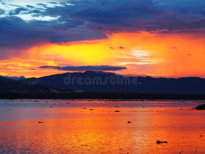 Sunset stock photo. Image of blue, morning, ecoregion - 91907598