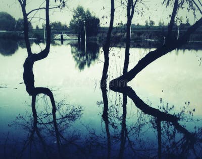 Sunset lake reflections stock photo. Image of beautiful - 27976302