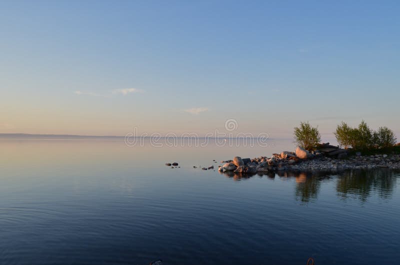 Sunset on the lake stock photo. Image of water, lake - 56012040