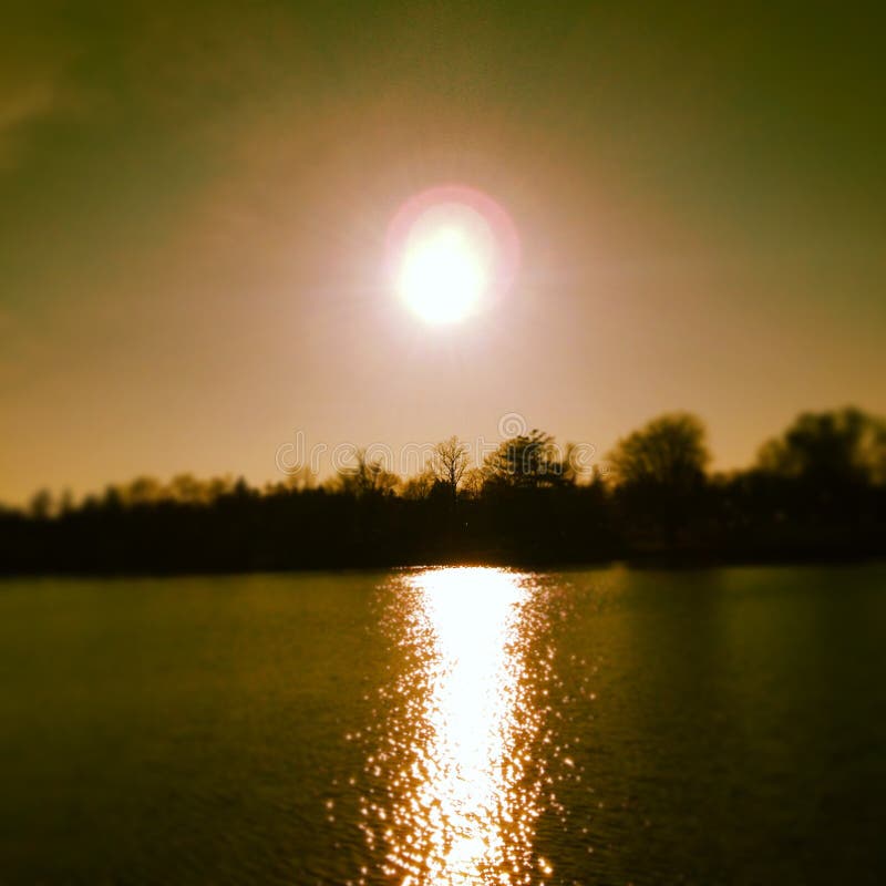 Sunset on the lake stock photo. Image of nature, sunset - 51417874