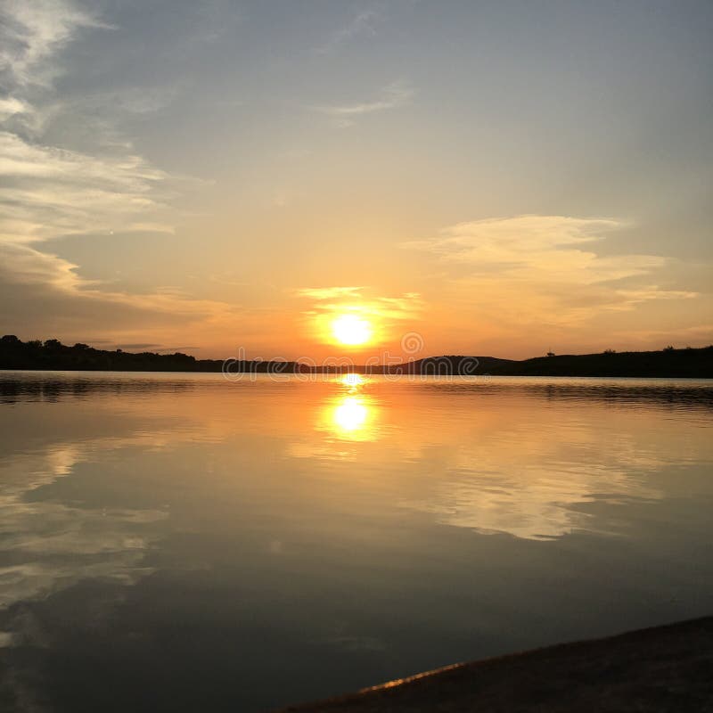 Sunset lake stock photo. Image of sunset, water, lake - 75441808