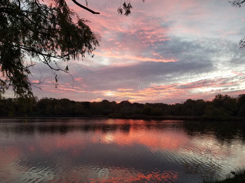 Sunset on the Lake Water stock image. Image of sunset - 114595477