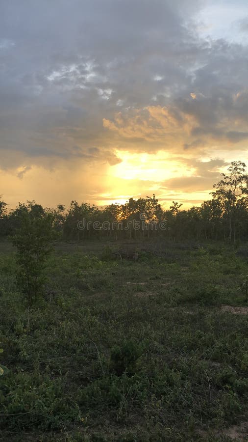 Sunset stock image. Image of landscape, evening, natural - 161295719