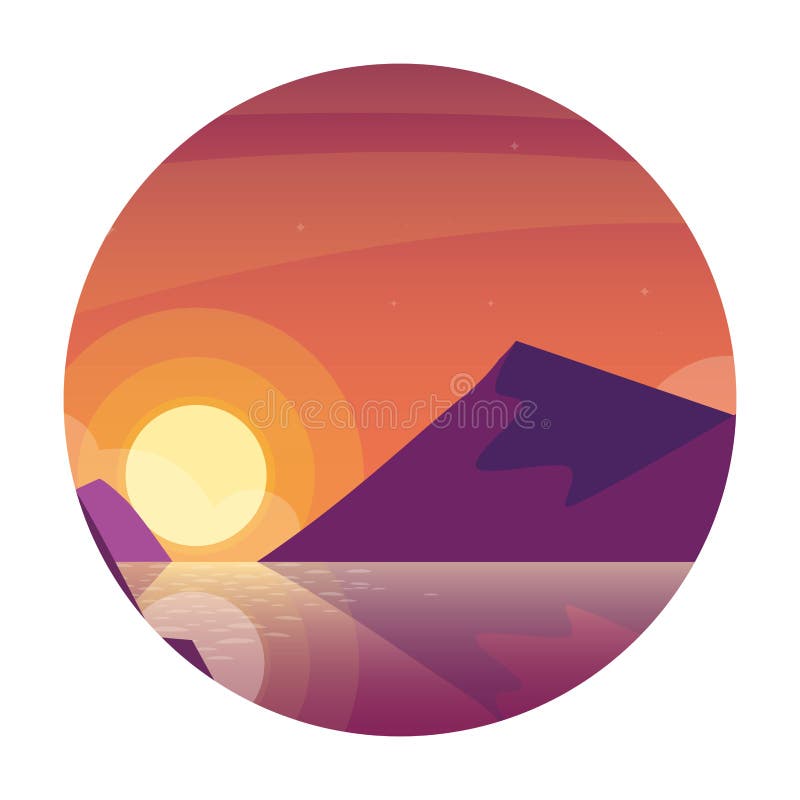 Landscape Lake Circular Stock Illustrations – 701 Landscape Lake ...