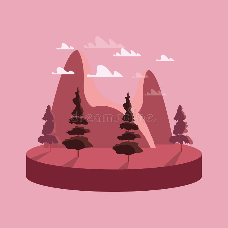 Sunset landscape design stock vector. Illustration of color - 113894327