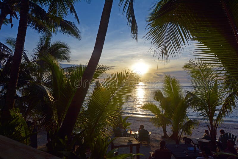 Sunset Landscape Rarotonga Cook Islands Stock Photo - Image of cook ...