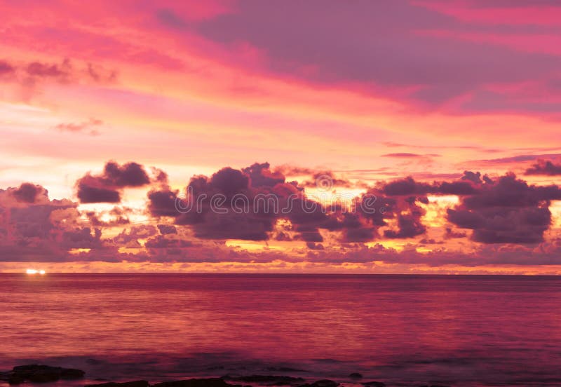 Sunset Landscape stock photo. Image of lonely, resort - 47655276