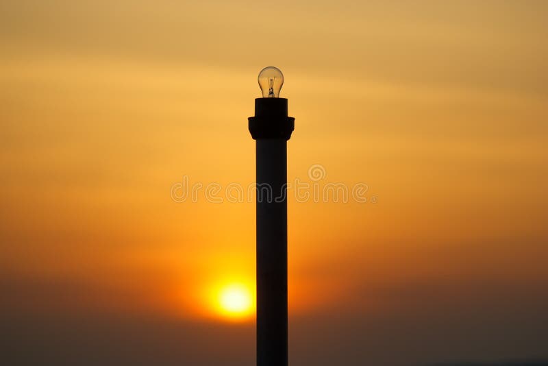 Sunset lantern post stock photo. Image of lantern, night - 58128798