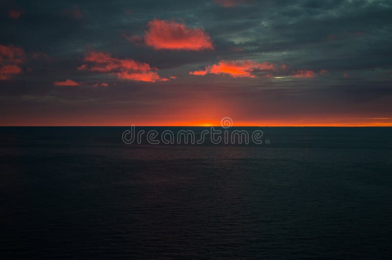 Sunset at Lark Harbor in Newfoundland Stock Image - Image of rugged ...