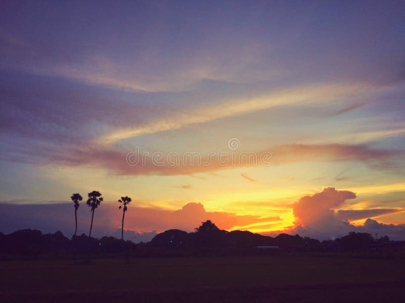 Sunset. Last night... stock image. Image of cloud, lake - 240931709