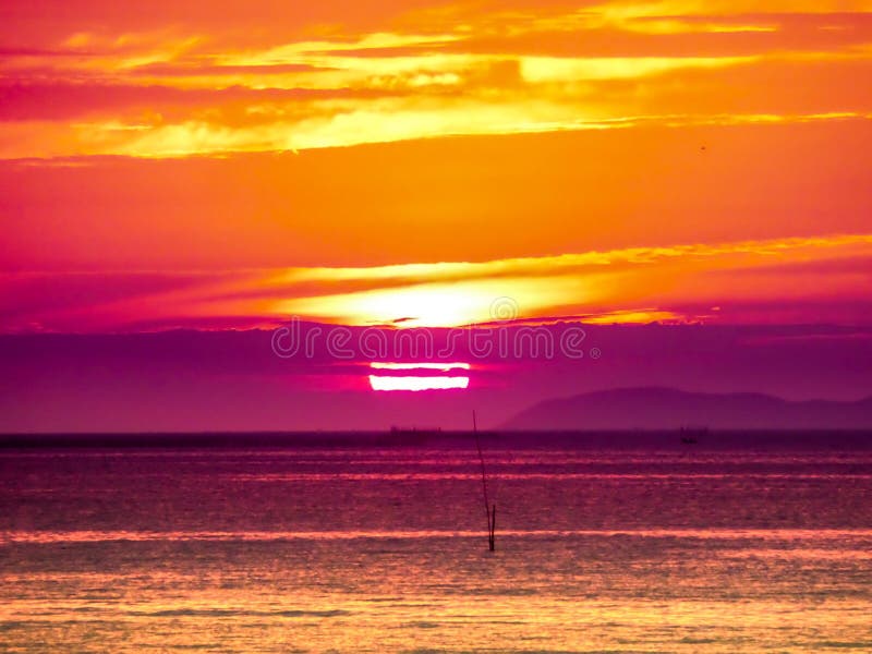 Sunset. Last night... stock image. Image of cloud, lake - 240931709