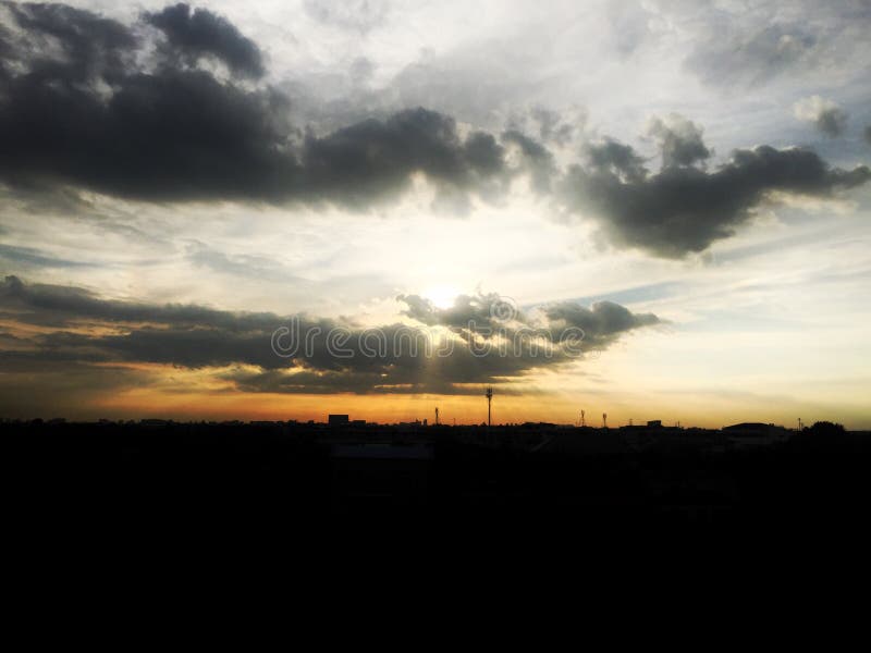 Sunset. Last night... stock image. Image of cloud, lake - 240931709