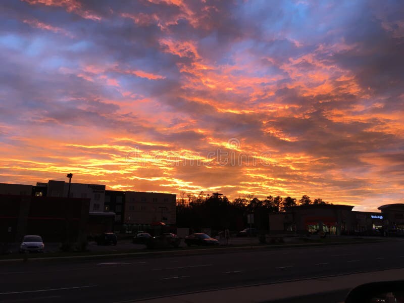 Sunset late evening editorial photo. Image of cumulus - 83305896