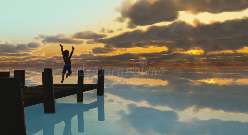 Sunset Leap A1 stock photo. Image of leaps, clouds, joyfullness - 27410910