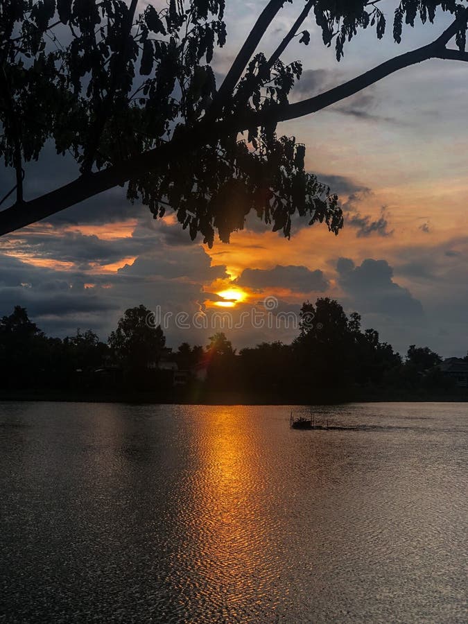 Sunset light stock photo. Image of land, sunset, orange - 192956092