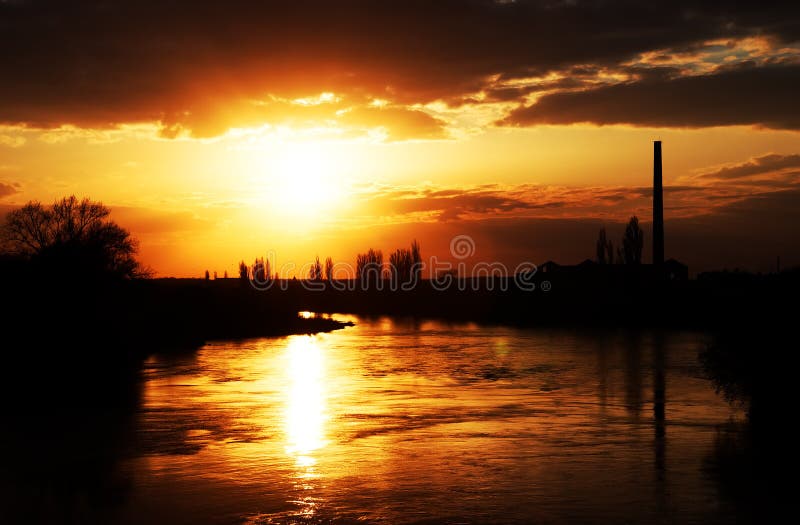 Mures river bank stock image. Image of spring, march - 53825811