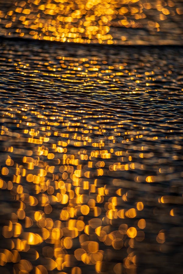Sunset Light Reflection in the Beach Wet Sand and Water Stock Image ...
