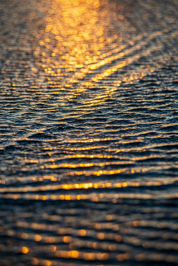 Sunset Light Reflection in the Beach Wet Sand and Water Stock Photo ...