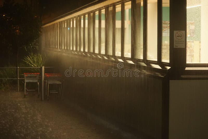 Sunset Light Shining through a Row of Windows in a Building Corridor ...