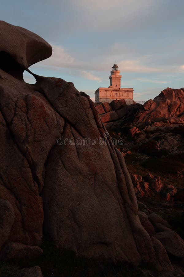 Sunset with a Lighthouse in Italy Stock Photo - Image of clouds, europe ...