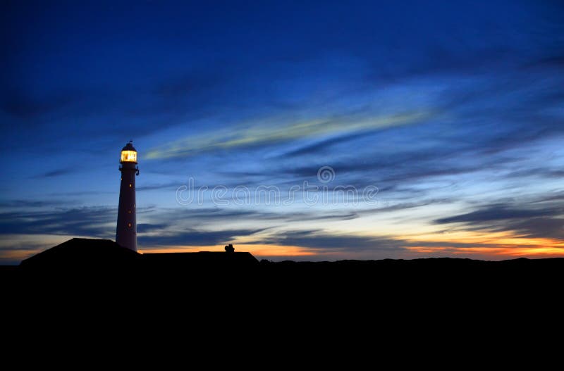Sunset at the Lighthouse stock image. Image of beacon - 76459637