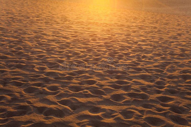 Sunset Lights of the Sand Beach Stock Photo - Image of coast, sunset ...