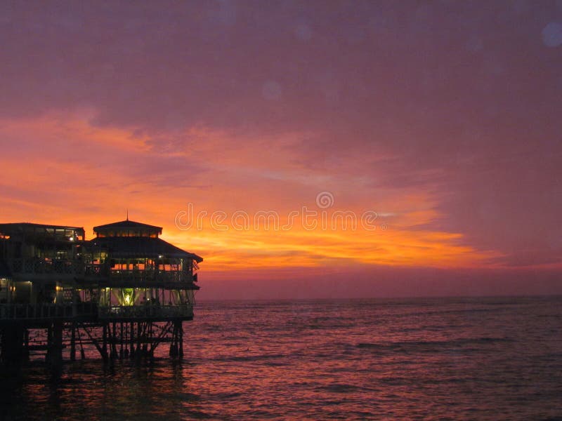 Sunset in Lima, Peru stock photo. Image of coast, clouds - 156448606