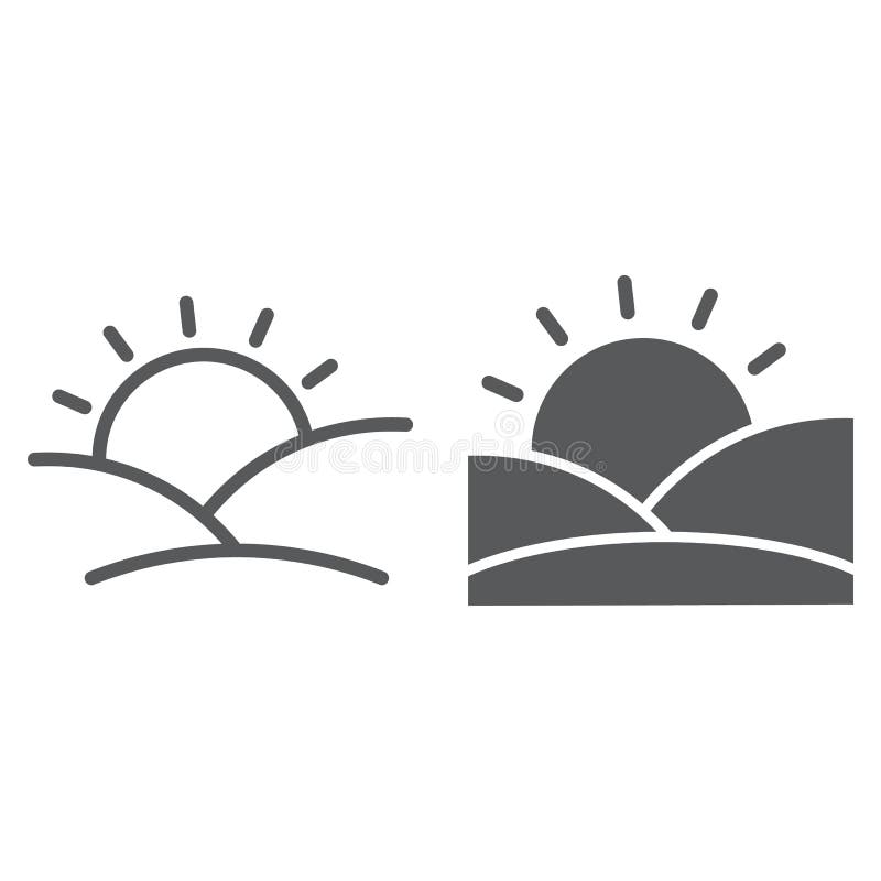 Sunset Thin Line Icon, Weather and Sun, Sunrise Sign, Vector Graphics ... Sunset Thin Line Icon, Weather and Sun, Sunrise Sign, Vector Graphics ...