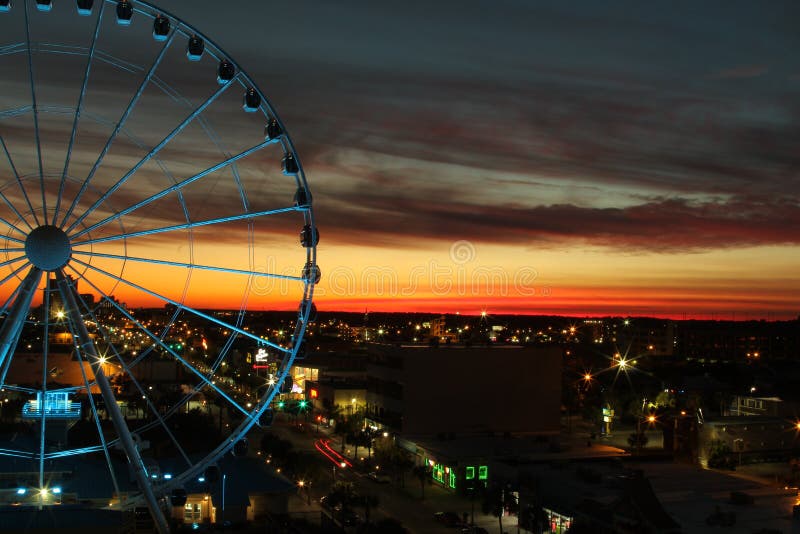 Sunset Lit Skyway Up at Dusk Stock Photo - Image of night, fair: 181745478