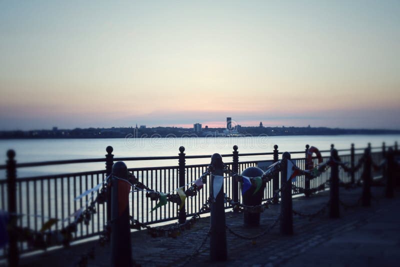 Sunset in Liverpool UK stock photo. Image of sightseeing - 225190318