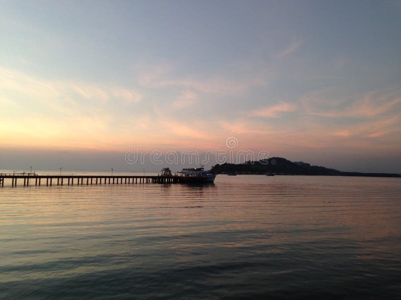 Sunset stock photo. Image of port, water, sunset, local - 83631734