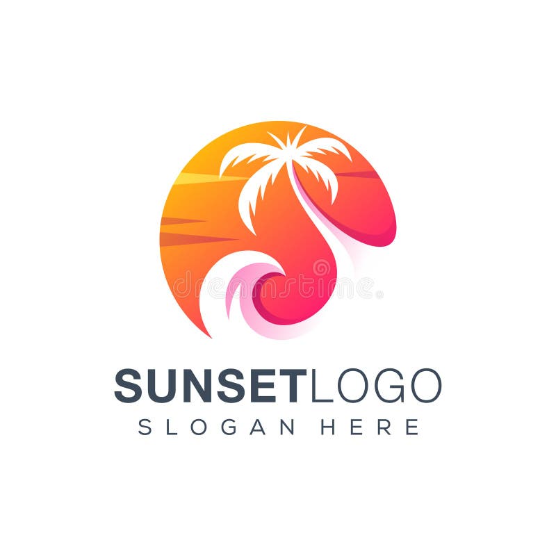 Sunset Logo Ready for Your Company Stock Vector - Illustration of ...