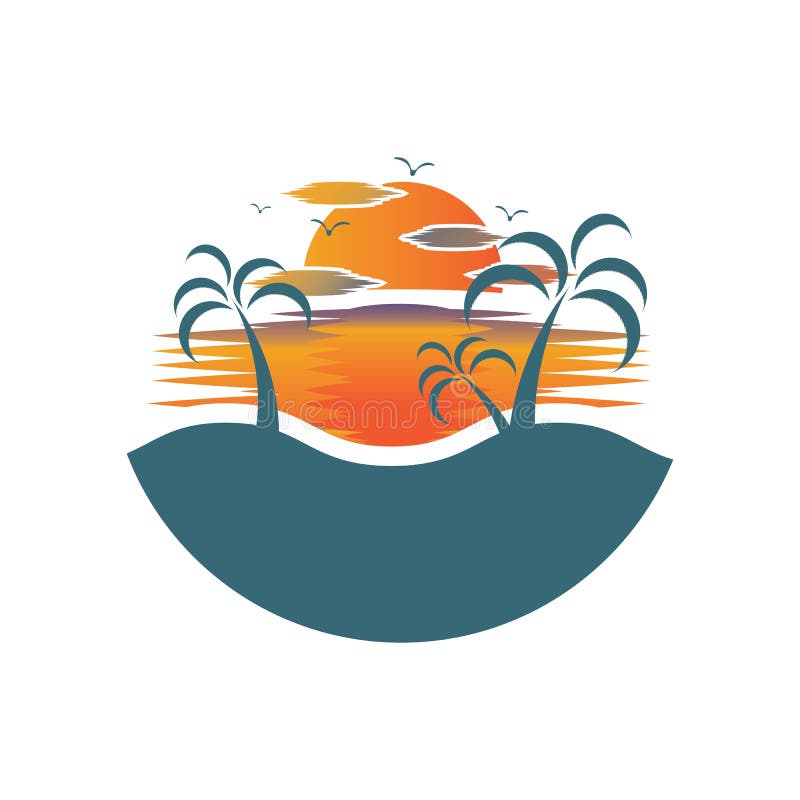Sunset Logo Icon Design Symbol Illustration Stock Vector - Illustration ...