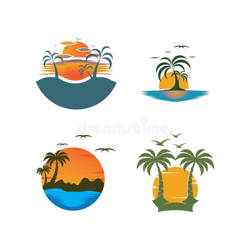Sunset Logo Icon Design Symbol Illustration Stock Vector - Illustration ...