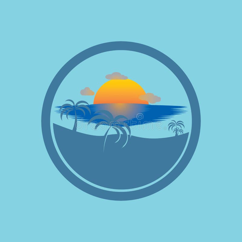 Sunset Logo Icon Design Symbol Illustration Stock Vector - Illustration ...