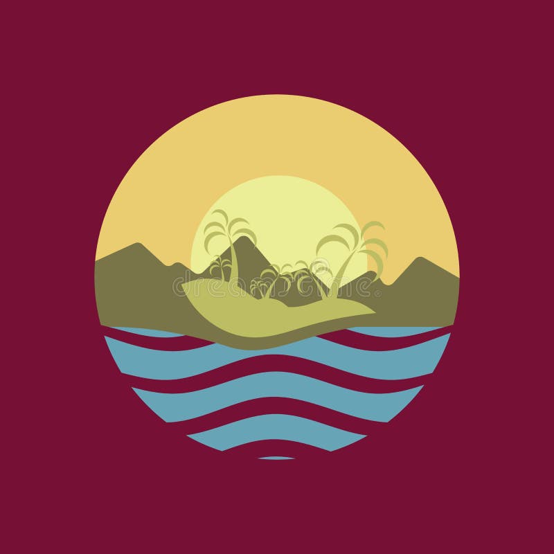 Sunset Logo Icon Design Symbol Illustration Stock Vector - Illustration ...