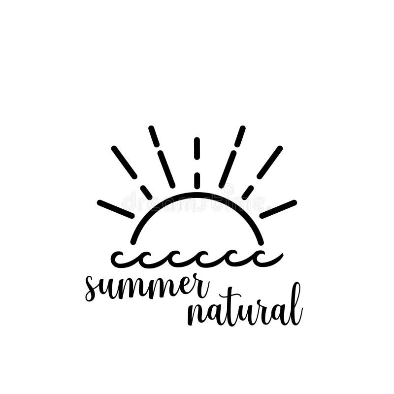 Creative Sunset Logo, Sea Landscape Illustration, Color Vector Design ...